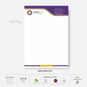 Letter Head Design Template Free Download CorelDraw File
