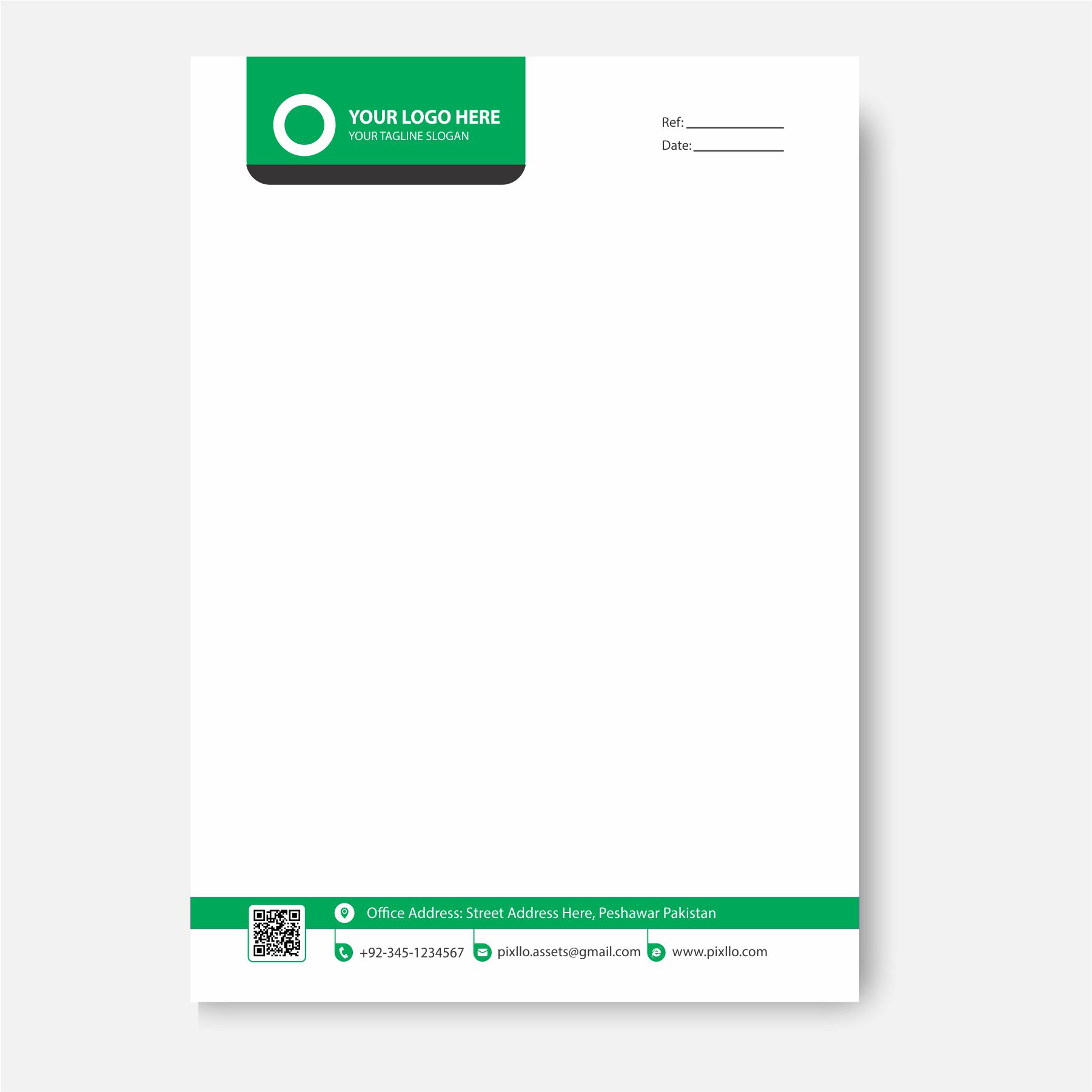 Professional Letter Head Free Download CorelDraw / Illustrator File