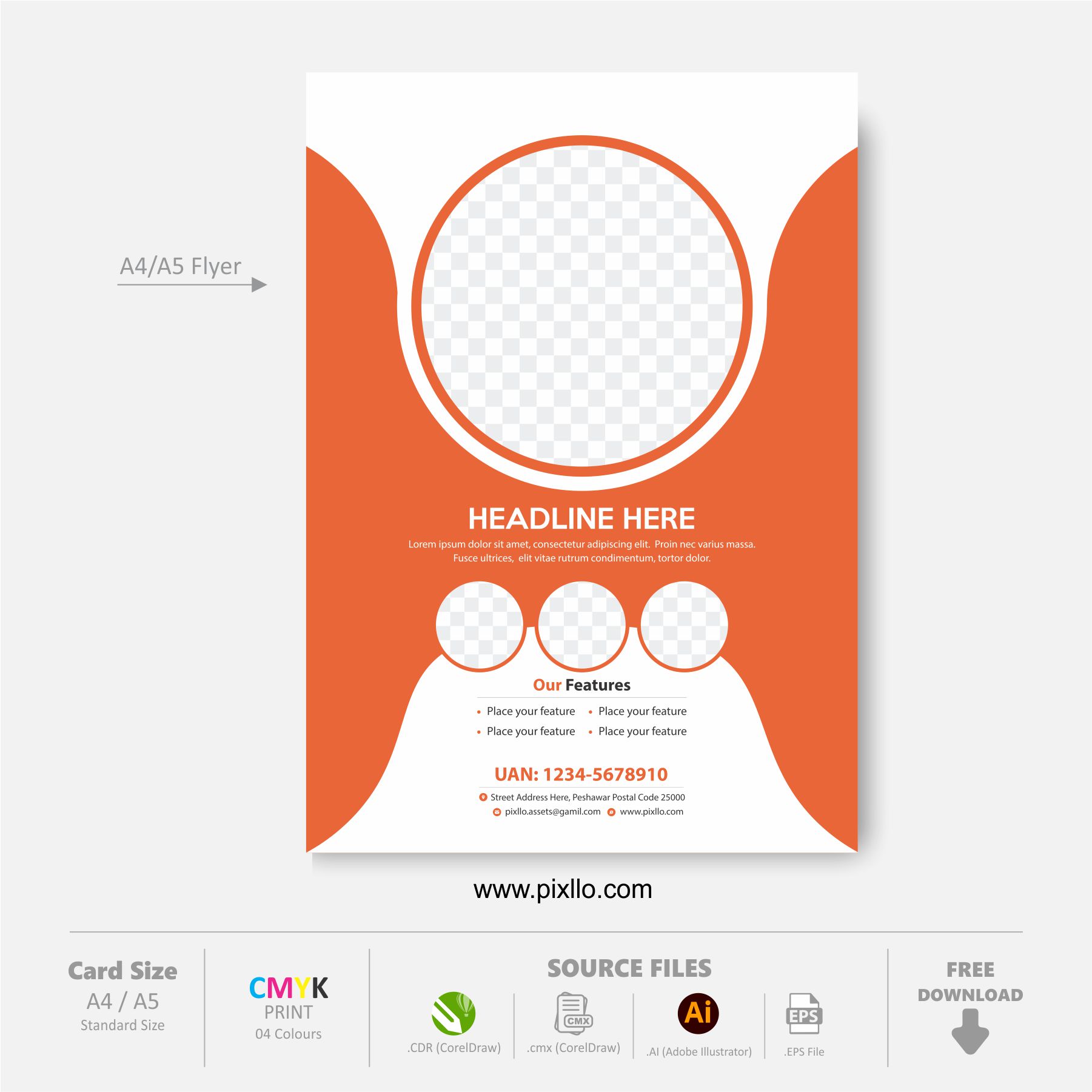 Business Flyer Template Free Download CorelDraw File