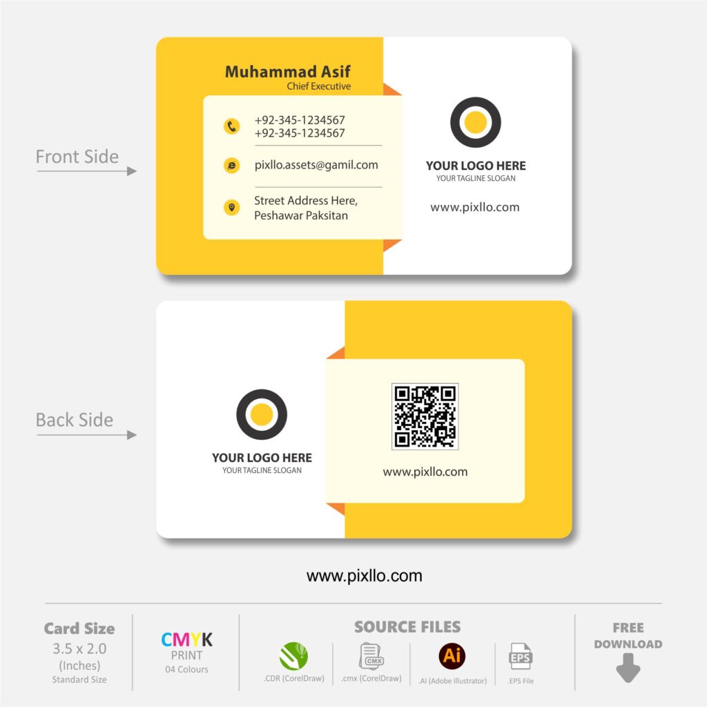 CEO Business Card Template Free Download CorelDraw File