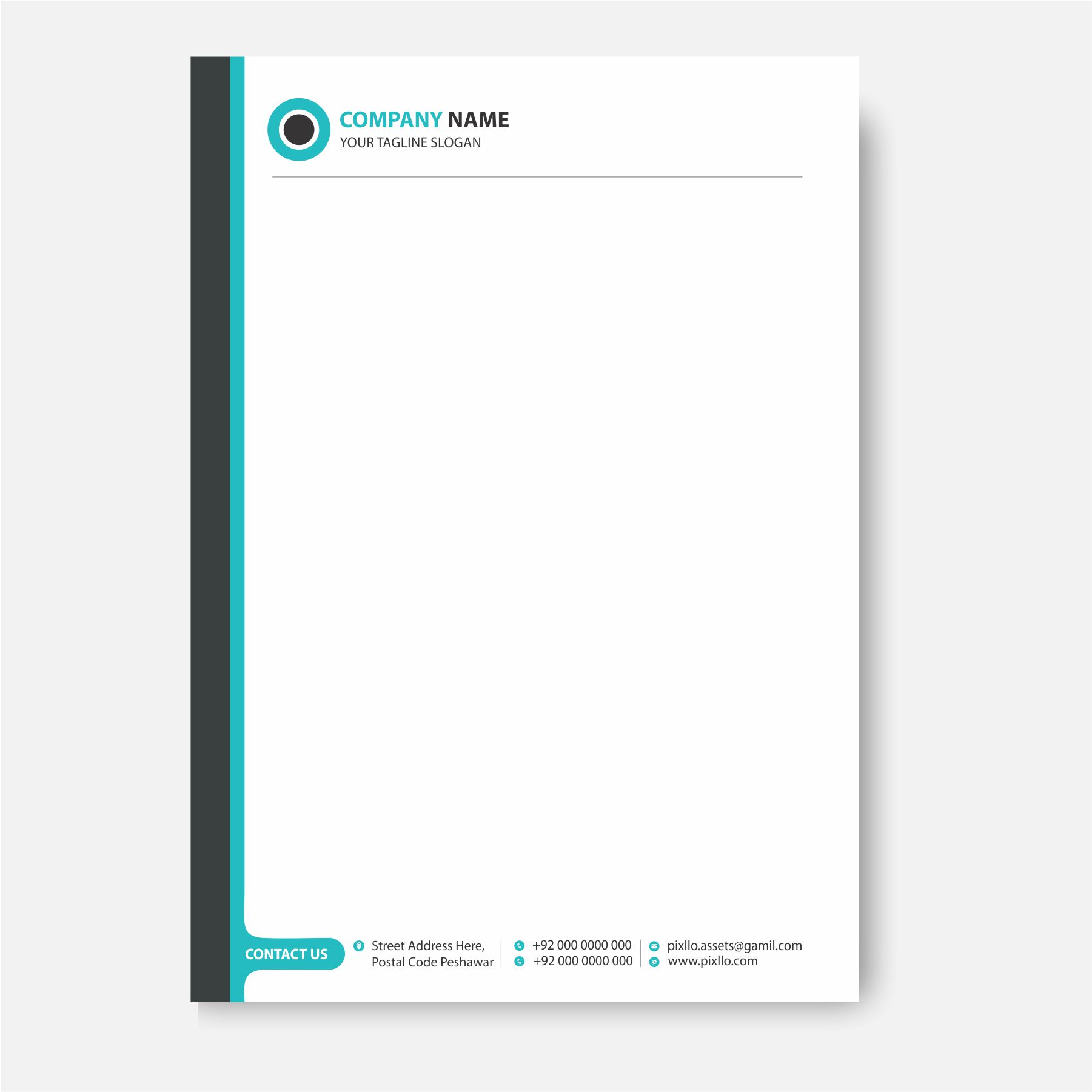 Modern Elegant Letter Head Free Download CorelDraw File