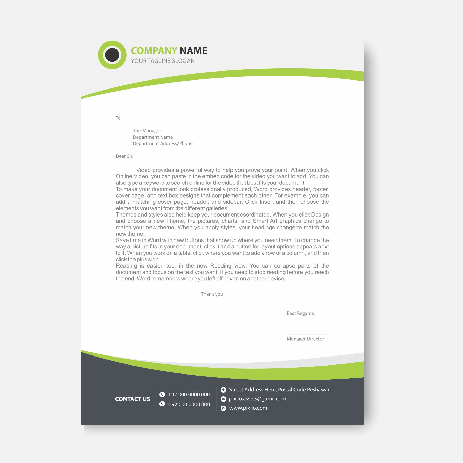 Download Unlimited Free Letter Head Templates Pixllo