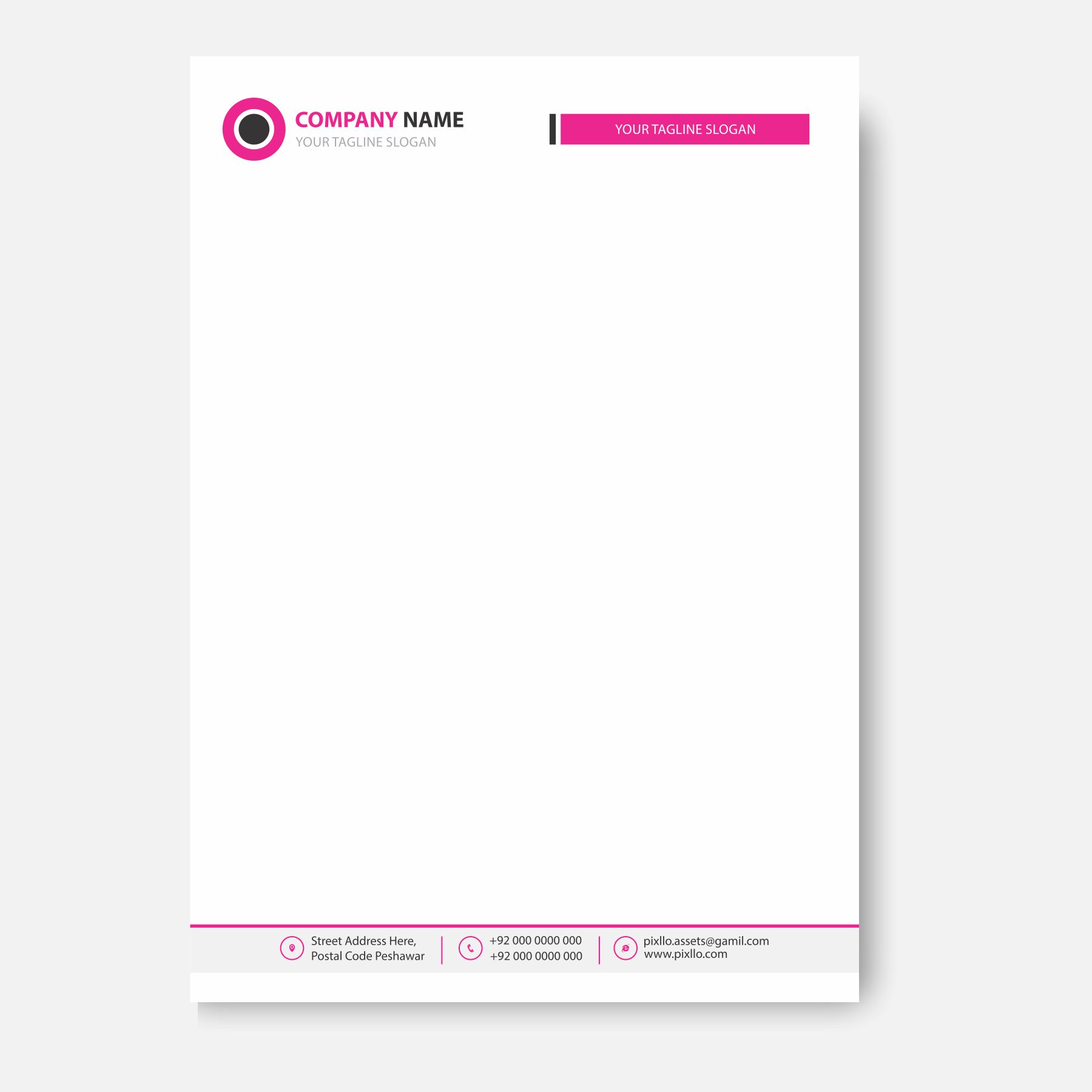 Simple Letter Head Template Free Download CorelDraw File